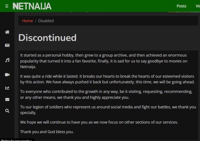 Shocking: Netnaija Movies Discontinued