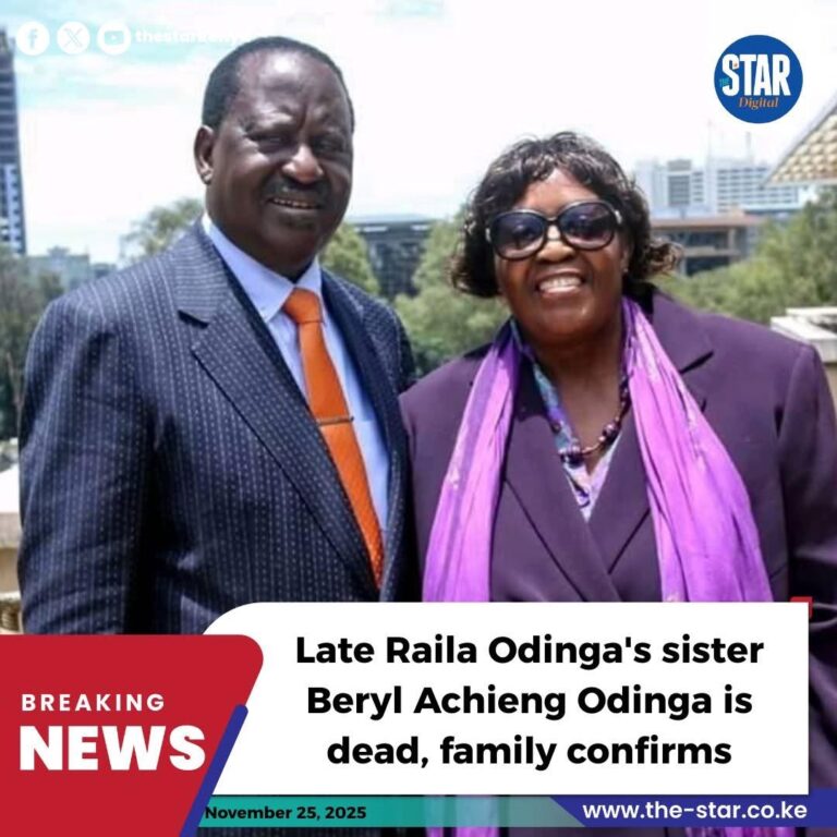 Beryl Achieng Odinga, Raila’s Sister Dies At 70